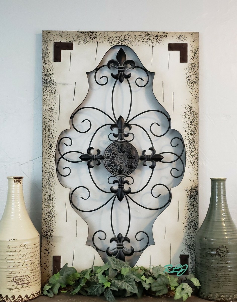 Vintage Wrought Iron Wall Panel