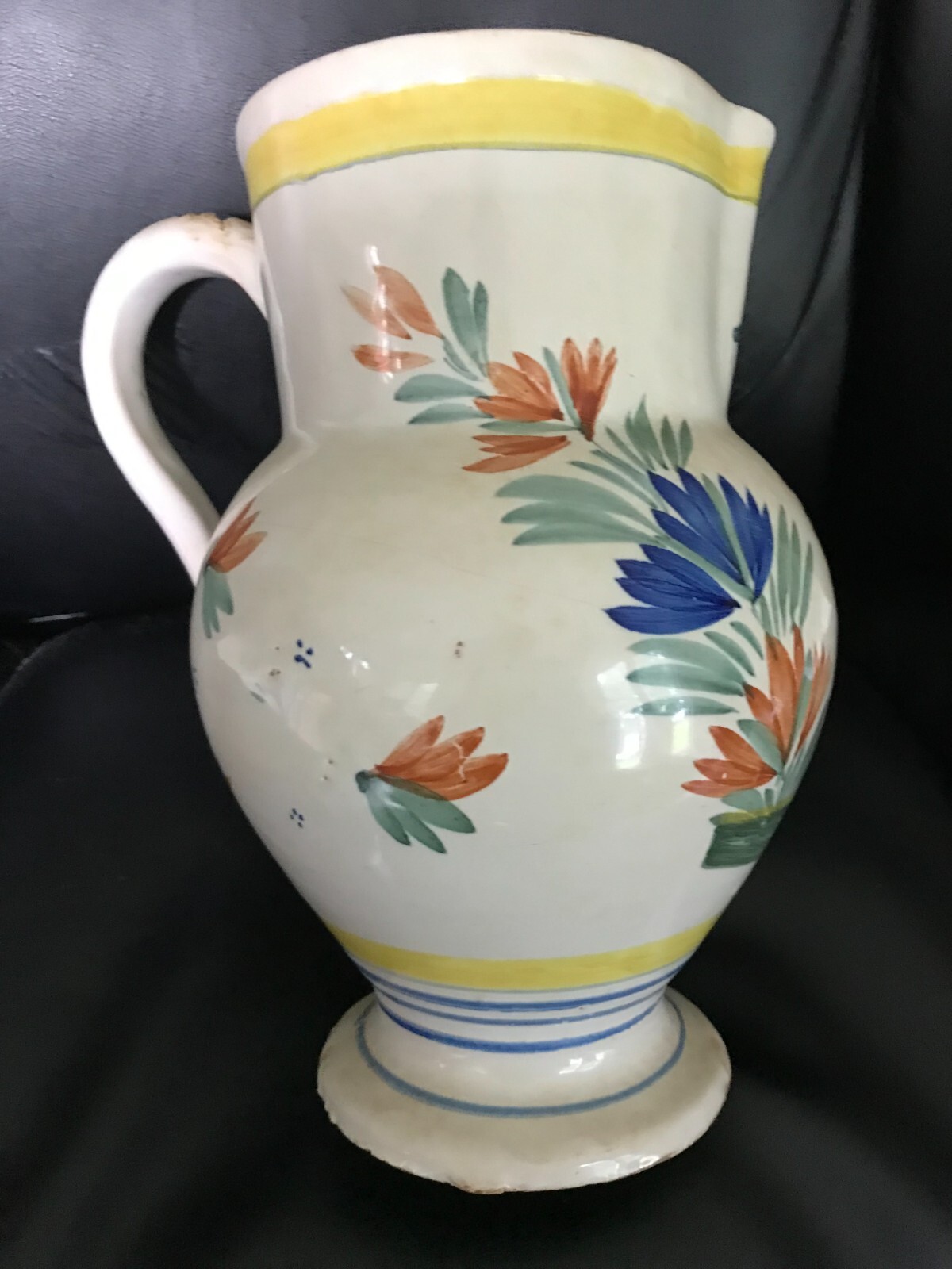 Antique Signed Henriot Quimper French Faience Water Pitcher - AO rug | eBay