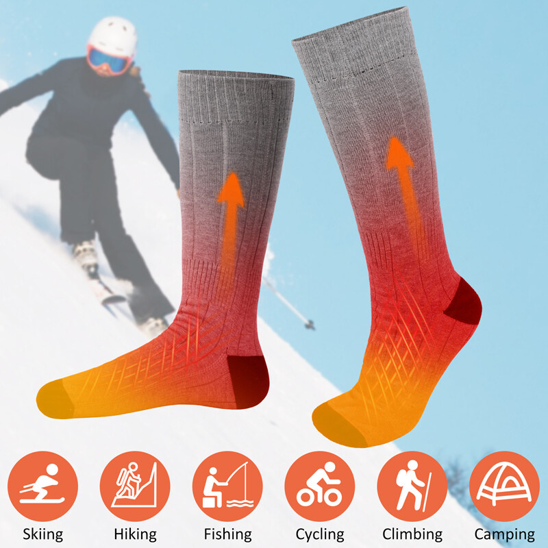 Electric Vest/Socks Heated Jacket USB Thermal Warm Heat Pad Winter Body ...