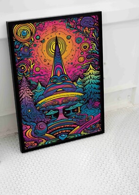 TRIPPY POSTER PRINT IMAGE PSYCHEDELIC WALL ART IMAGE SIZE - A3 A4 SIZE ...