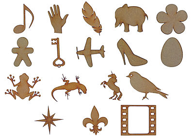 Laser Cut Medium Wooden MDF Craft Shapes Blanks MULTIPLE DESIGNS | eBay UK