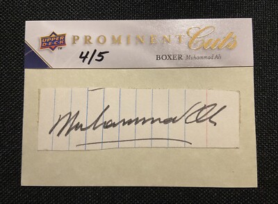 2009 UD Prominent Cuts MUHAMMAD ALI AUTO /5 Cut Signature Legends ...