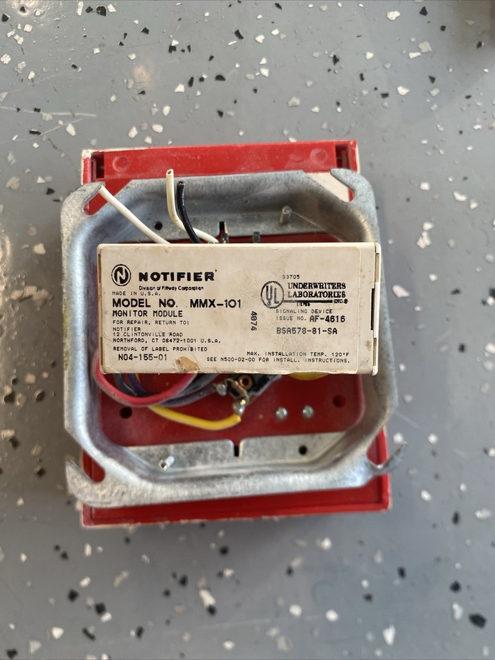 Notifier BGX-101L Fire Alarm Addressable Pull Station MMX-101 With ...