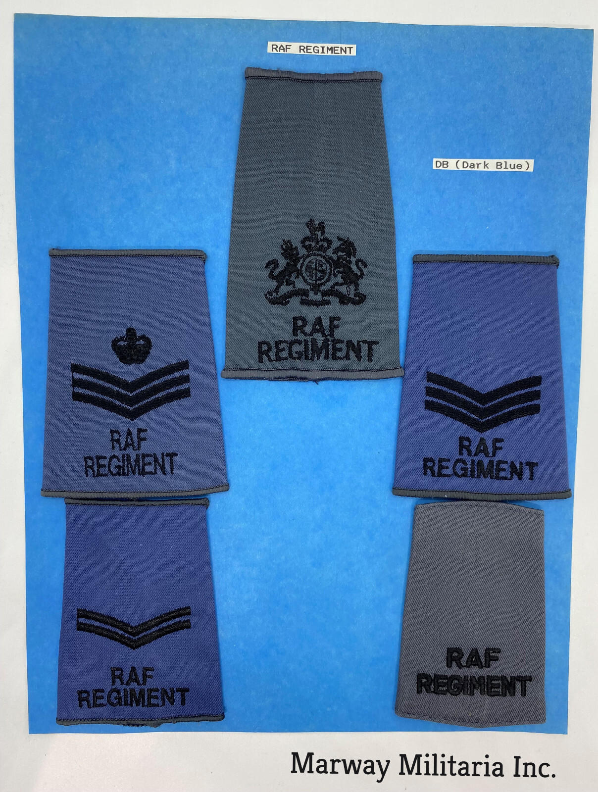 Royal Air Force RAF Collection of 5 RAF Regiment Flashes (B5005) | eBay