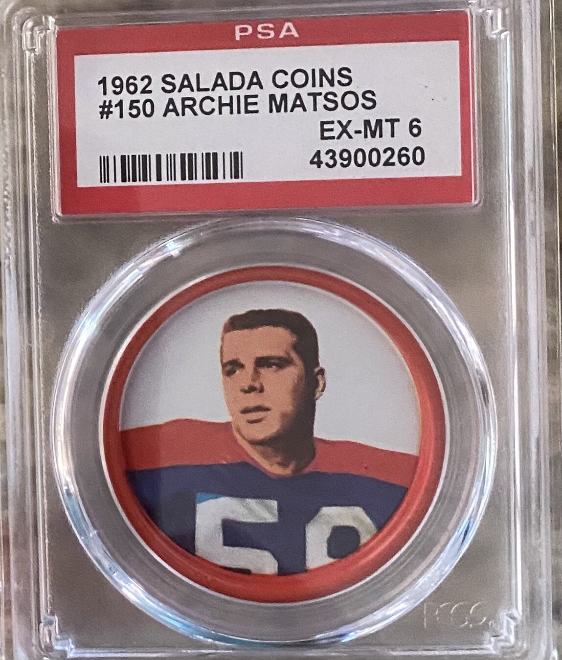 1962 Salada Coins #150 Archie Matsos Buffalo Bills PSA 6- EX-MT | eBay