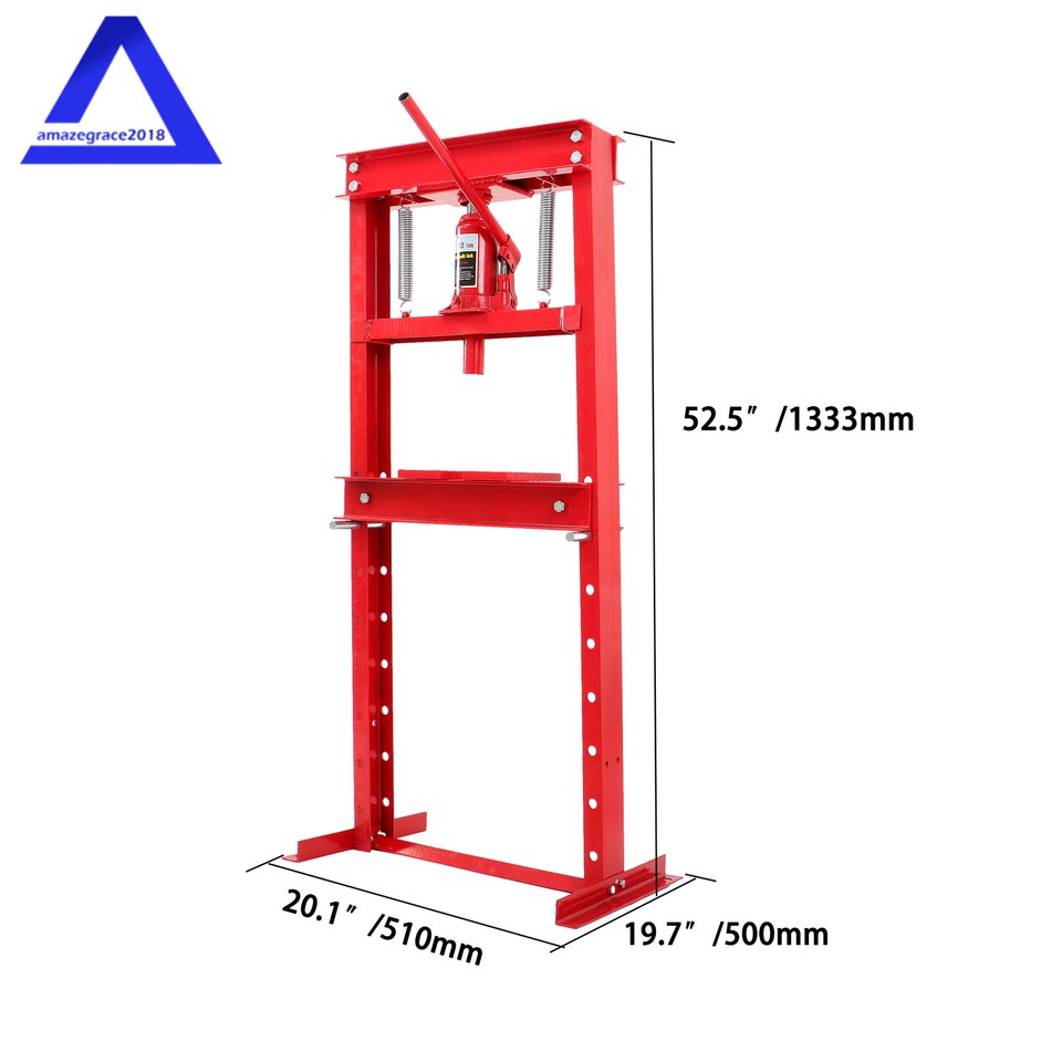 Hydraulic Shop Press 12 Ton with Press Plates H-Frame Benchtop Press ...