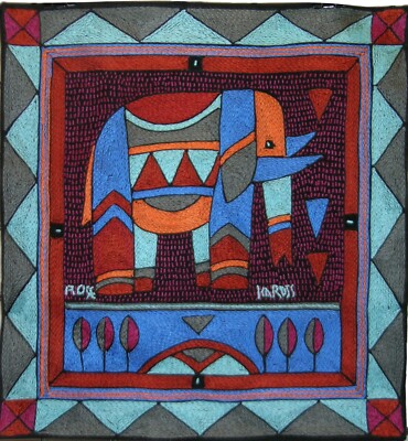 South African Elephant Cushion Cover Tsonga Fair Trade Crossroads ...