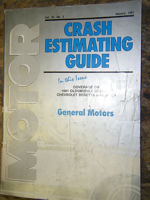 1983-1991 MOTOR CRASH ESTIMATING GUIDE CHEVY BUICK GMC OLDS PONTIAC ...