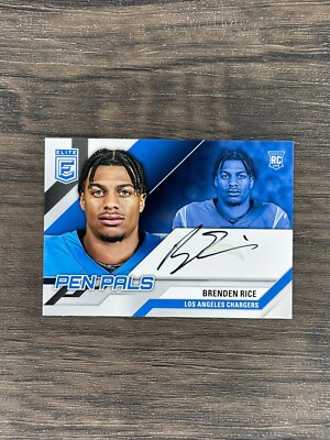 NEW 2024 Donruss Elite Football Brenden Rice Pen Pals Rookie Autograph ...
