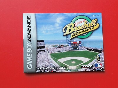 Baseball Advance Manual Nintendo Game Boy Advance No Game or Box Nice ...