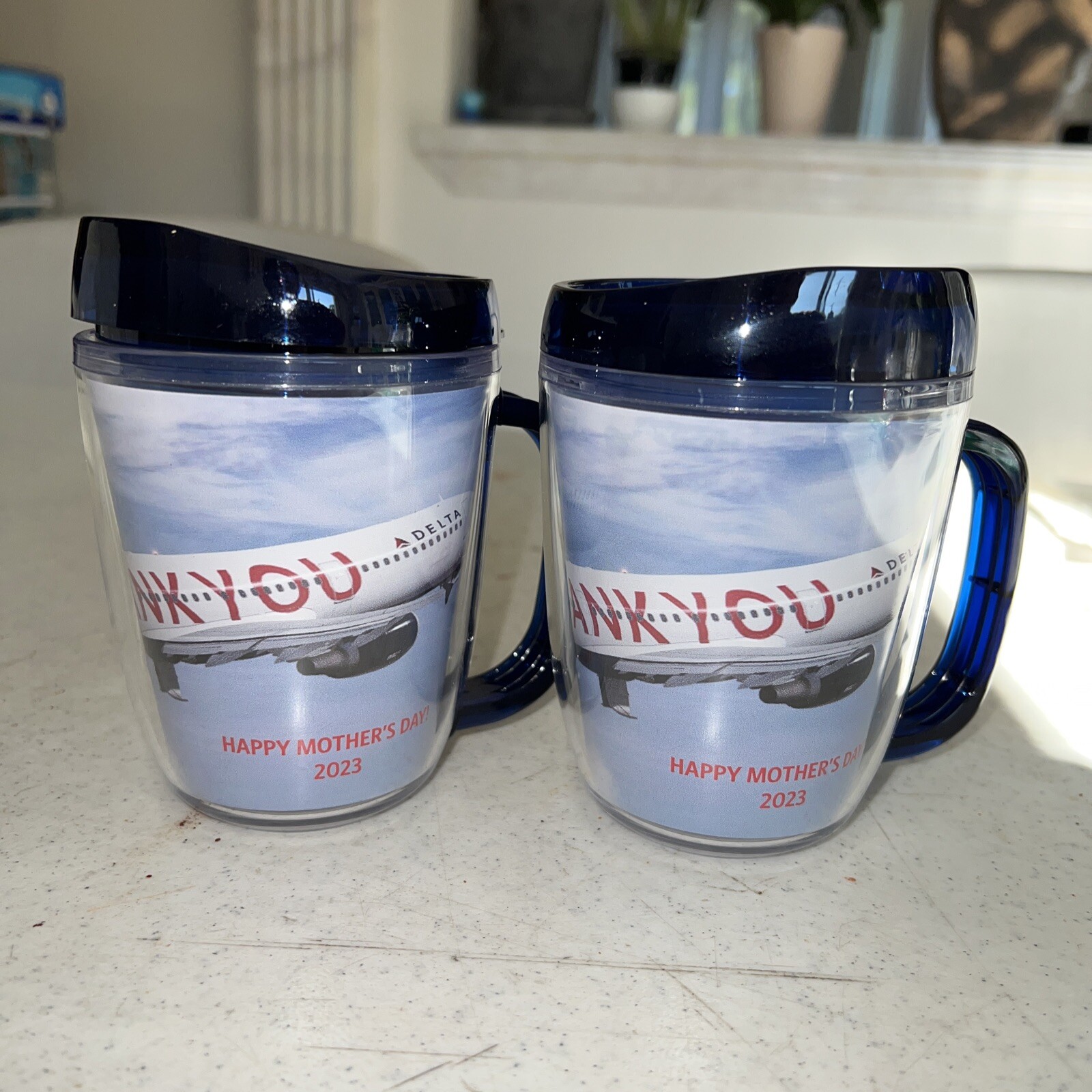 Cup Delta Airlines Plastic Mug 4"x3" Happy Mother’s Aviation | eBay