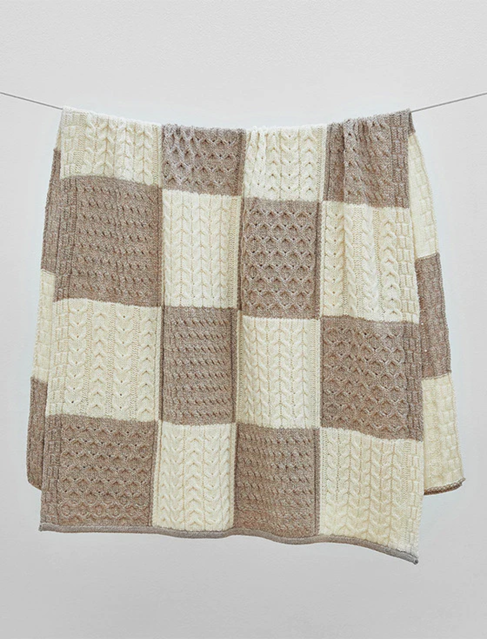 Beige and Cream Patchwork Throw | eBay