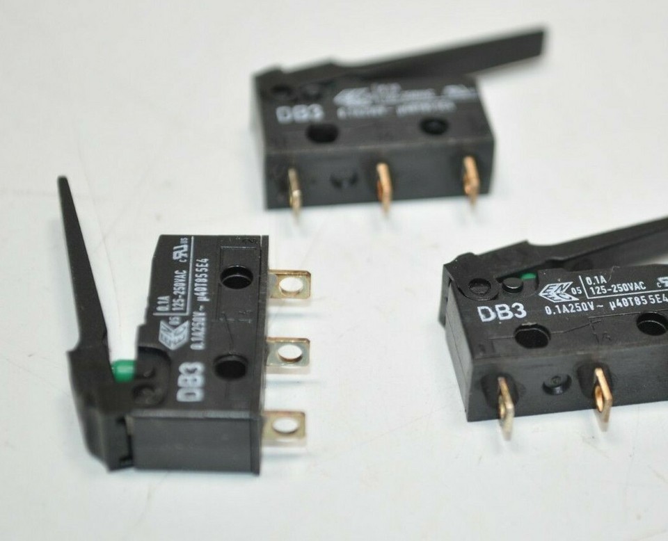 Lot of 3 Cherry DB3 Sub-Miniature Snap-Action Switch 0.1a 125/250 VAC ...