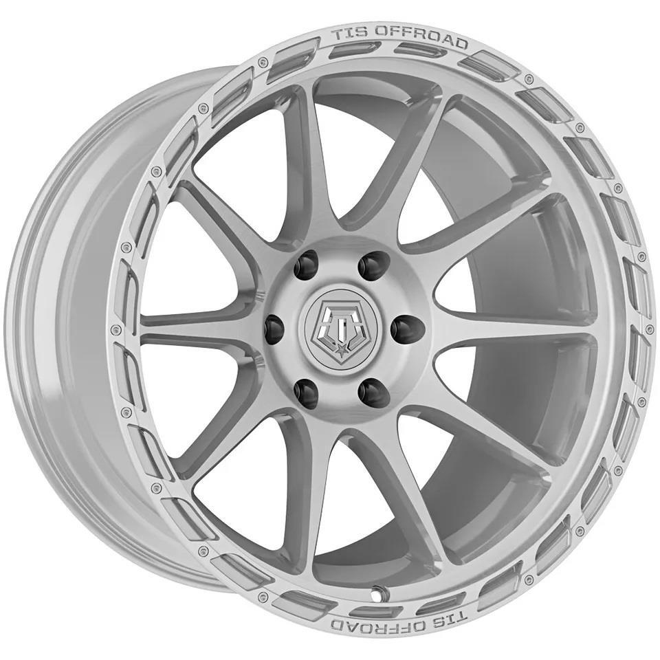 (Set-4) TIS 563BS 20X10 8X180 -24mm Silver Brushed Wheels Rims 20 Inch ...