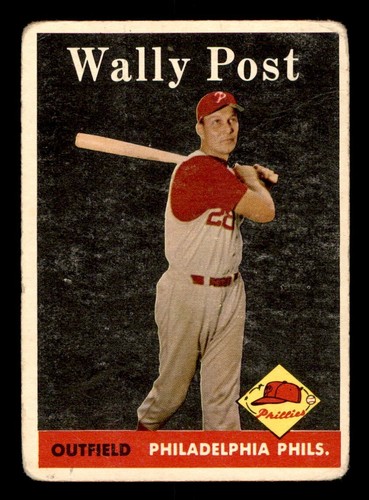 1958 Topps Baseball #387 Wally Post PR *e1 | eBay