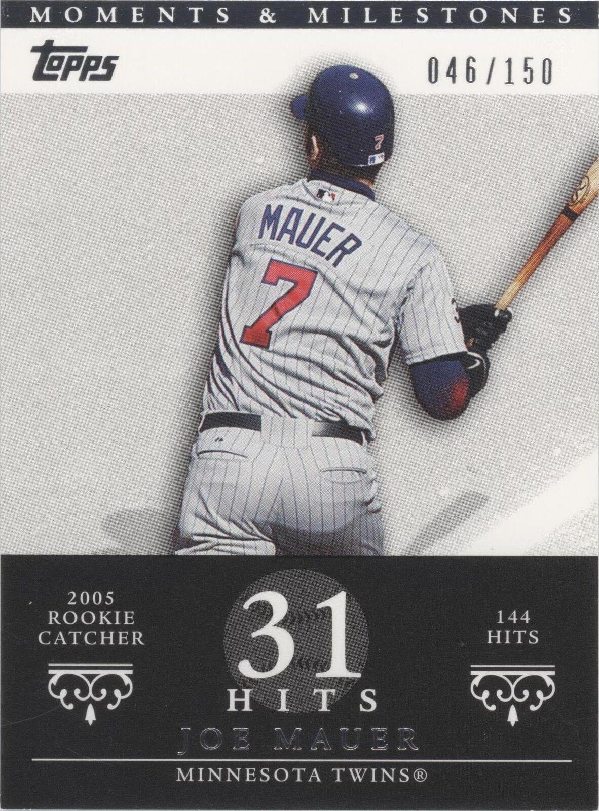 2007 Topps Moments & Milestones - Joe Mauer #114-31 2004 Rookie Catcher ...