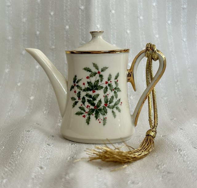 Lenox Holiday COFFEE POT Christmas Ornament 6141634 - for sale online ...