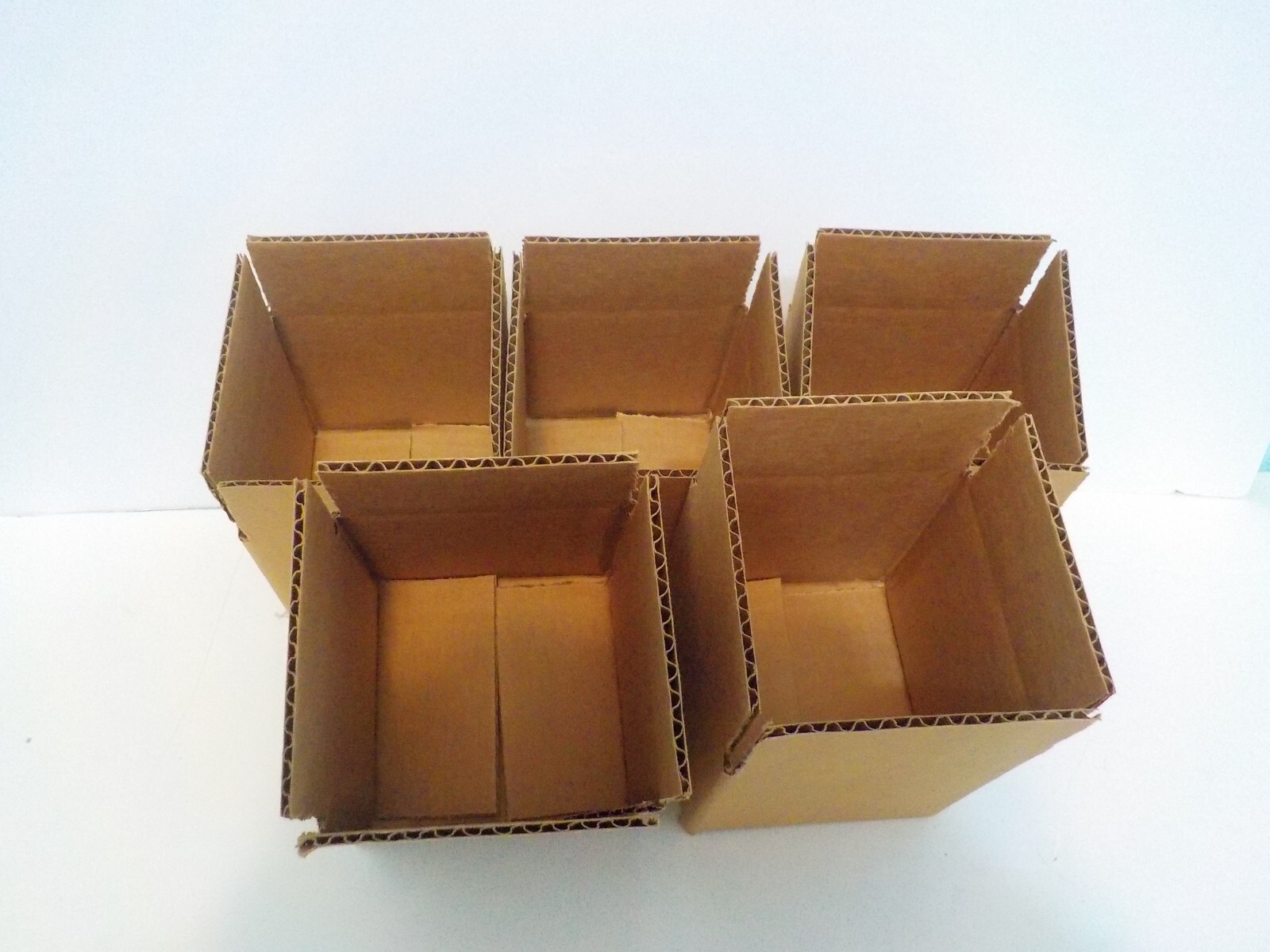 4 x 4 x 4 Boxes Lot Of 5 Carboard Packing Shipping Corrugated Cube ...