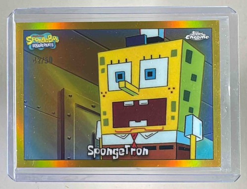SpongeTron 2025 Topps Chrome SpongeBob SquarePants 25th #39 Gold ...