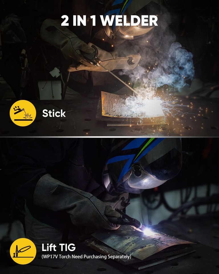 2-IN-1 Lift TIG Stick Welder Portable mini Stick Welder 120A 110V Free ...