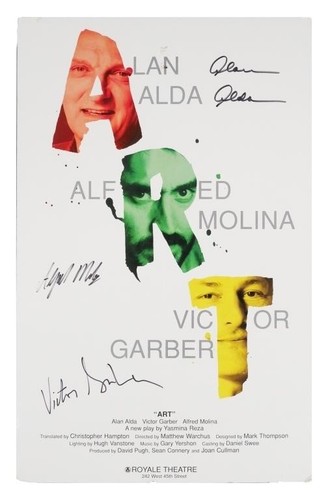 ALAN ALDA - SIGNED AUTOGRAPHED PLUS OTHER STARS "ART" BROADWAY PLAY ...