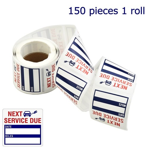 Brand New Stickers Printed Stickers 150pcs/roll 2*2inch Oil Change Pack ...