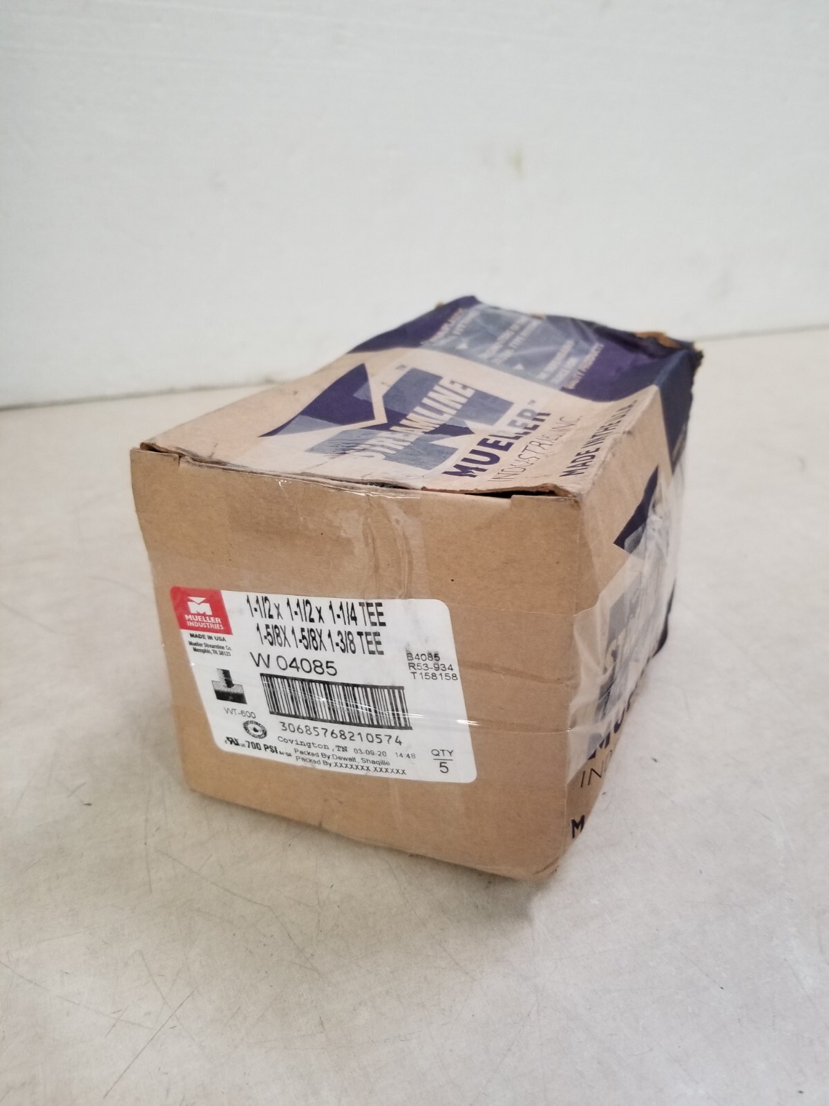 Lot of 5 - Streamline Mueller Tees 1-1/2" x 1-1/2" x 1-1/4" (WT-600) | eBay