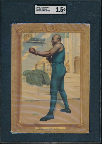One Of The Most Important Cards Ever-Jack Johnson TURKEY RED #76 SGC1.5 ...