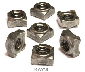 WELD NUTS M5, M6, M8, M10 SQUARE SELF COLOUR STEEL METRIC THREADS ...