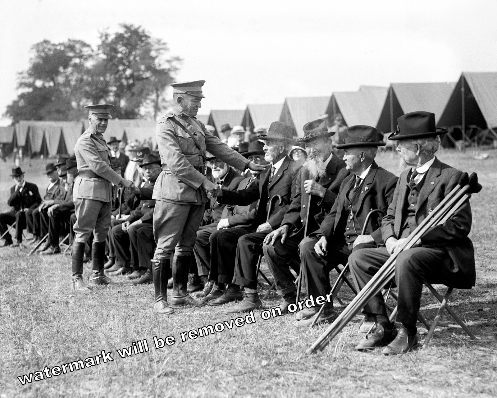 Photograph General Lejeune & Gen Williams with Civil War Veterans 1924 ...