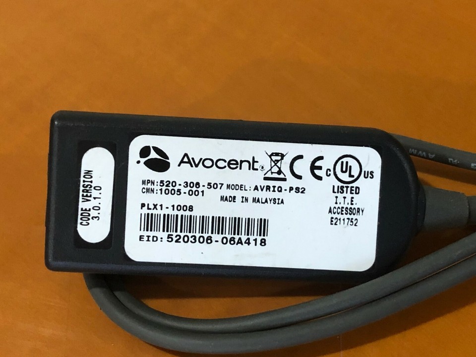 Avocent 520-306-507 AVRIQ-PS2 Module KVM Switch Interface IP Adapter ...