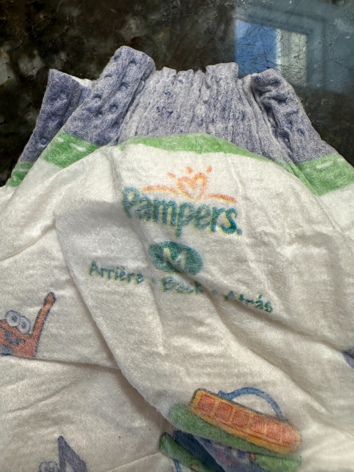 RARE Vintage 1 Pampers Pull up Size M 2000's Diapers Sesame Street ELMO ...