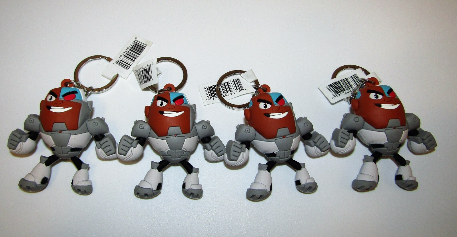 2016 DC Teen Titans Go Figural Keyring Lot of (4) Key Chains Cyborg New ...