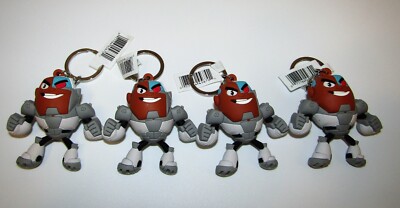 2016 DC Teen Titans Go Figural Keyring Lot of (4) Key Chains Cyborg New ...