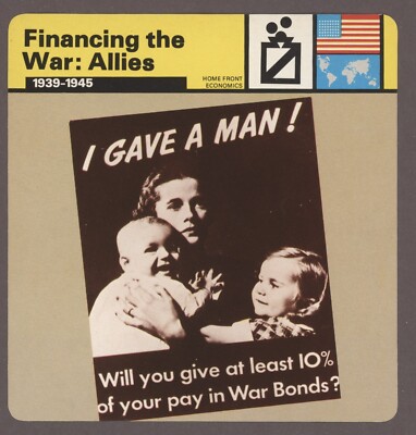 Financing the War: Allies Edito Service Card Second World War II ...