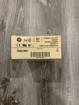 New ALLEN BRADLEY 1492-W6 TERMINAL BLOCK SER C 600V (BOX OF 50) | eBay