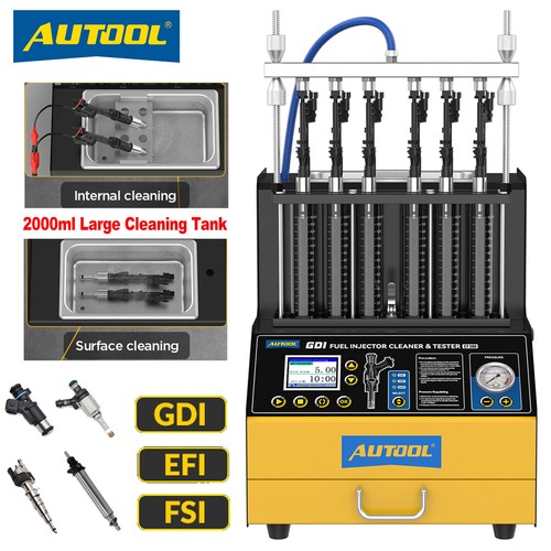AUTOOL CT500 Ultrasonic Fuel Injector Cleaner & Tester For GDI FSI EFI ...