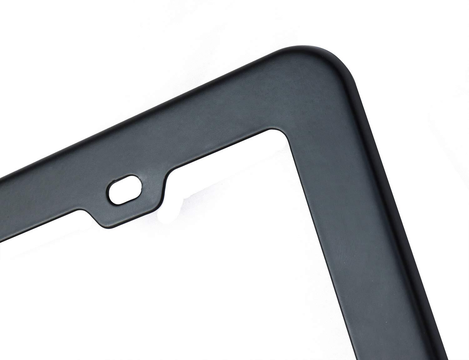 2pcs Stainless Steel License Plate Frames With Matt Black Color | eBay