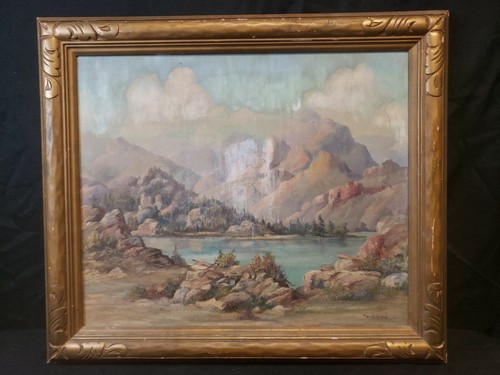 A D Macintyre (1890-1953) Listed Arizona Artist Desert Painting Oil on ...