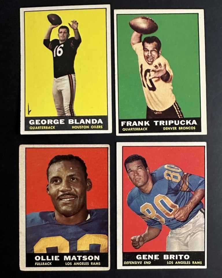 1961 Topps Football Lot of 17 Cards, Read Notes. Overall VG + | eBay