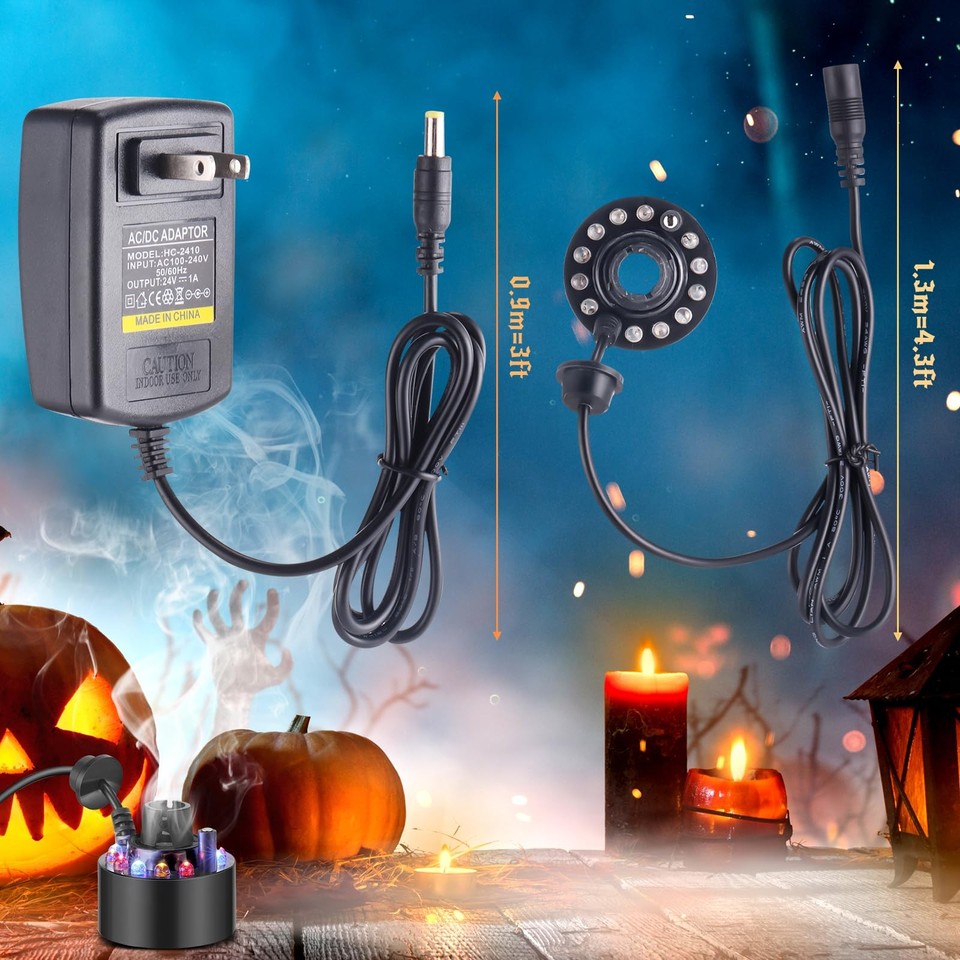 4 Pcs Halloween Mist Maker Fogger Small Ultrasonic Fog Machine ...