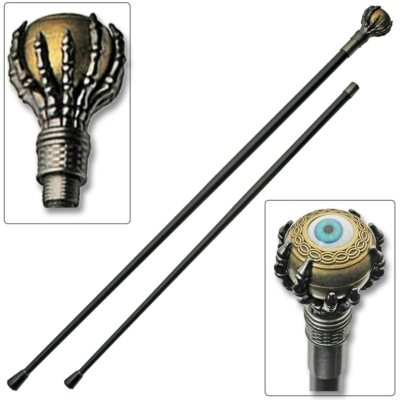 Evil Eye 37 in Walking Cane Mobility Stick With Aluminum Claw Rubber ...