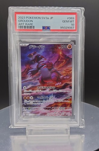 Groudon AR 069/062 sv3a - Raging Surf GEM Mint PSA 10/JAPANESE Pokemon ...