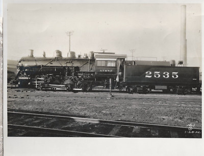 Santa Fe Locomotive 2535 (A.T. & S.F.) 0-8-0 8x10 Photograph | eBay