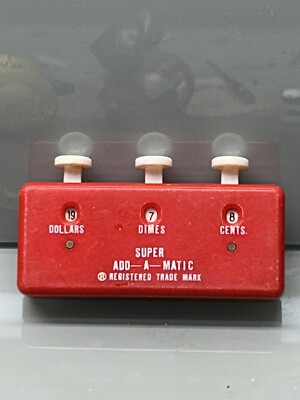 Super ADD-A-MATIC Vintage Calculator Money Coin Dollar Counter Works ...