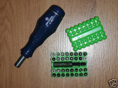 Britool 30mm Screwdriver Bit Driver + 33pc Bit Set** | eBay