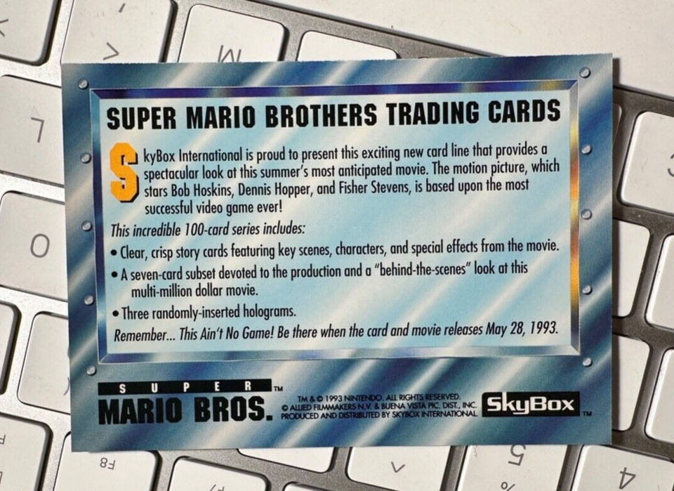 1993 Skybox Super Mario Brothers Movie Promo Card / m/nm condition ...
