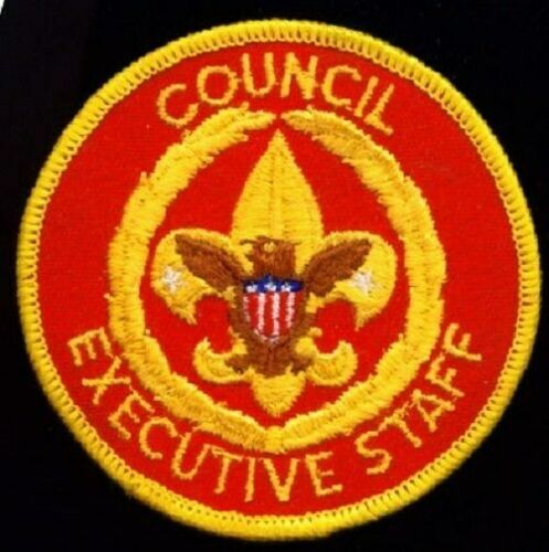 BOY / CUB SCOUT "COUNCIL EXECUTIVE STAFF" PATCH (Red back) - OFFICIAL ...