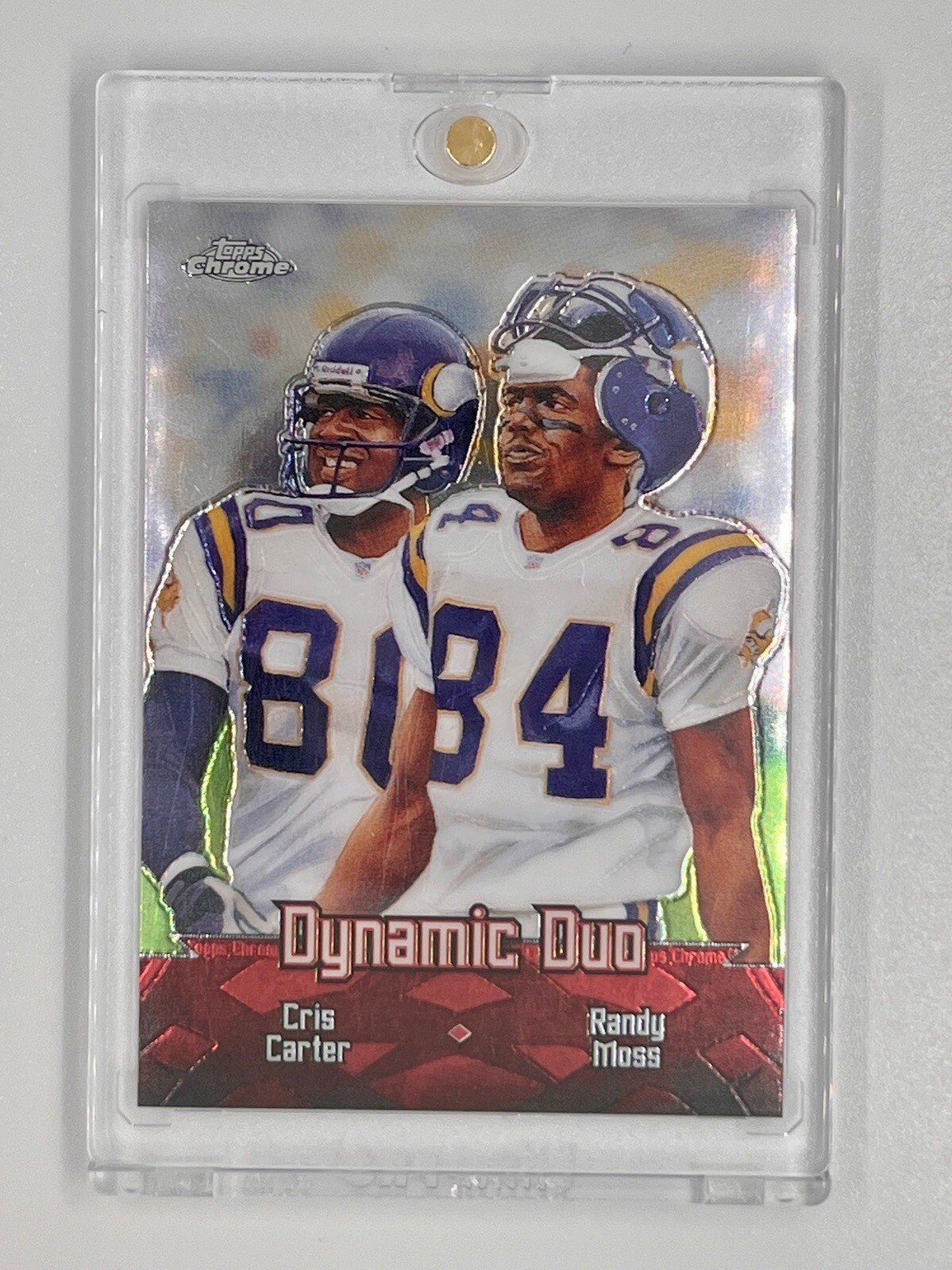 2000 Topps Chrome Dynamic Duos Combos Chrome #2 Cris Carter Randy Moss ...