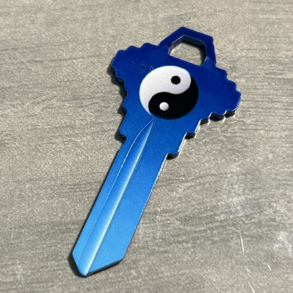 5X-YIN YANG SYMBOL KEYS Uncut NEW House Key Blanks HOUSE SCHLAGE SC-1 ...
